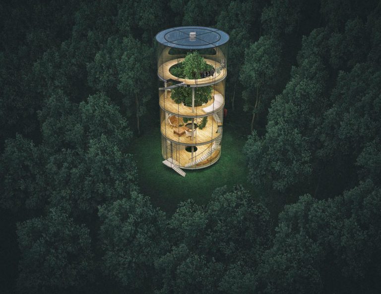 Glass Tree House Bin3aiah World